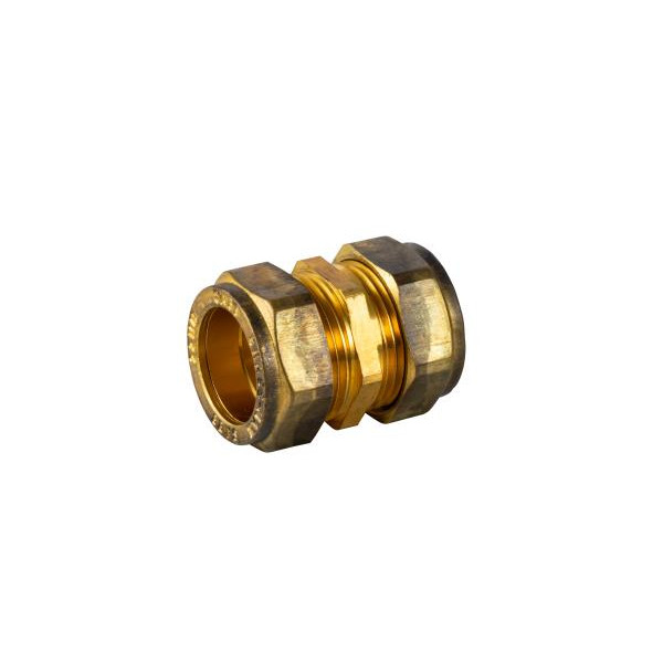 BRASSMAN COMPRESSION STRAIGHT COUPLER 15mm CXC