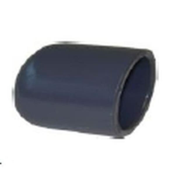 uPVC S/WELD END CAP 50mm PLAIN GREY