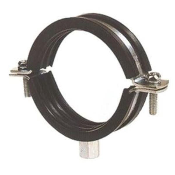 SPLIT PIPE GALV CLAMP & RUBBER LINING 48-53mm