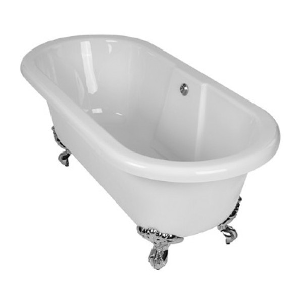 BETTA MONROE F/STANDING BATH WHITE WITH CP LEGS 1700X800