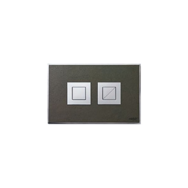 VALSIR VS0876621 DESIGN PLATE STONE BROWN ROUND BUTTONS CHROME