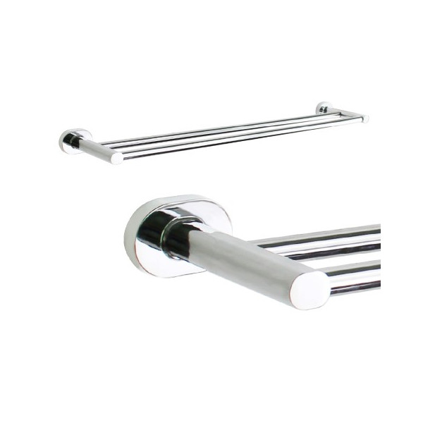 PLUMLINE MAHALE DOUBLE TOWEL RAIL 600mm