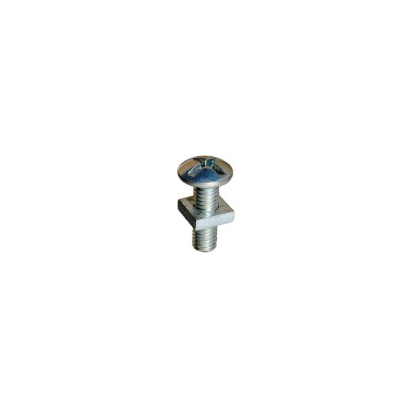 GUTTER BOLT & NUT GALVANISED M6 X20mm