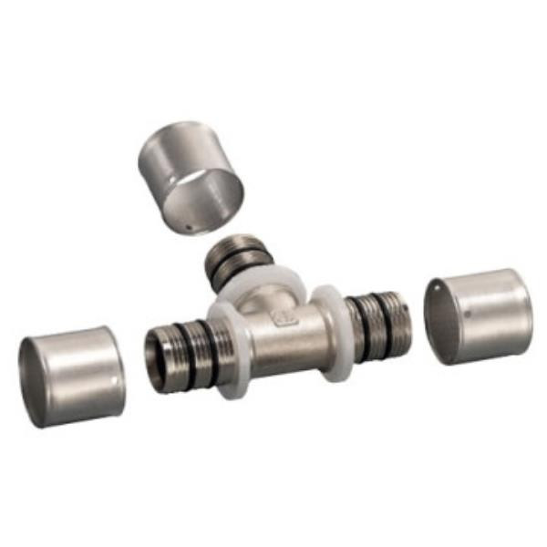 RIFENG EQUAL TEE BRASS 25mm CRIMPED