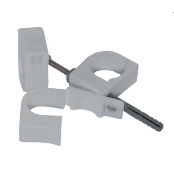 BUDDYBAT PIPE ANCHOR SUPPORT WHITE PP 22mm (10 PCE)