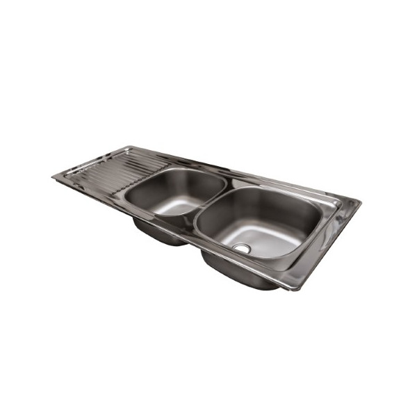 PLUMLINE NYATHI S/STEEL DEB INSET SINK 1200X460 (EXCL 40mm WASTE)